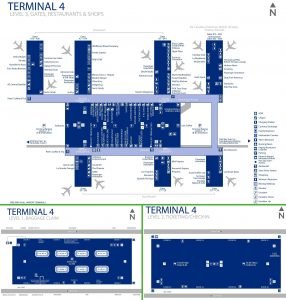 Terminal 4 at Phoenix Airport map - Sky Harbor Airport PHX Arizona