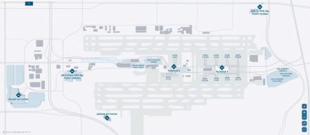 Terminals map Phoenix Sky Harbor International Airport PHX